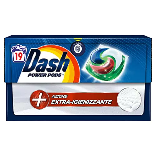 Dash Power Pods Detersivo Lavatrice In Capsule, 19 Lavaggi - ScontoMio